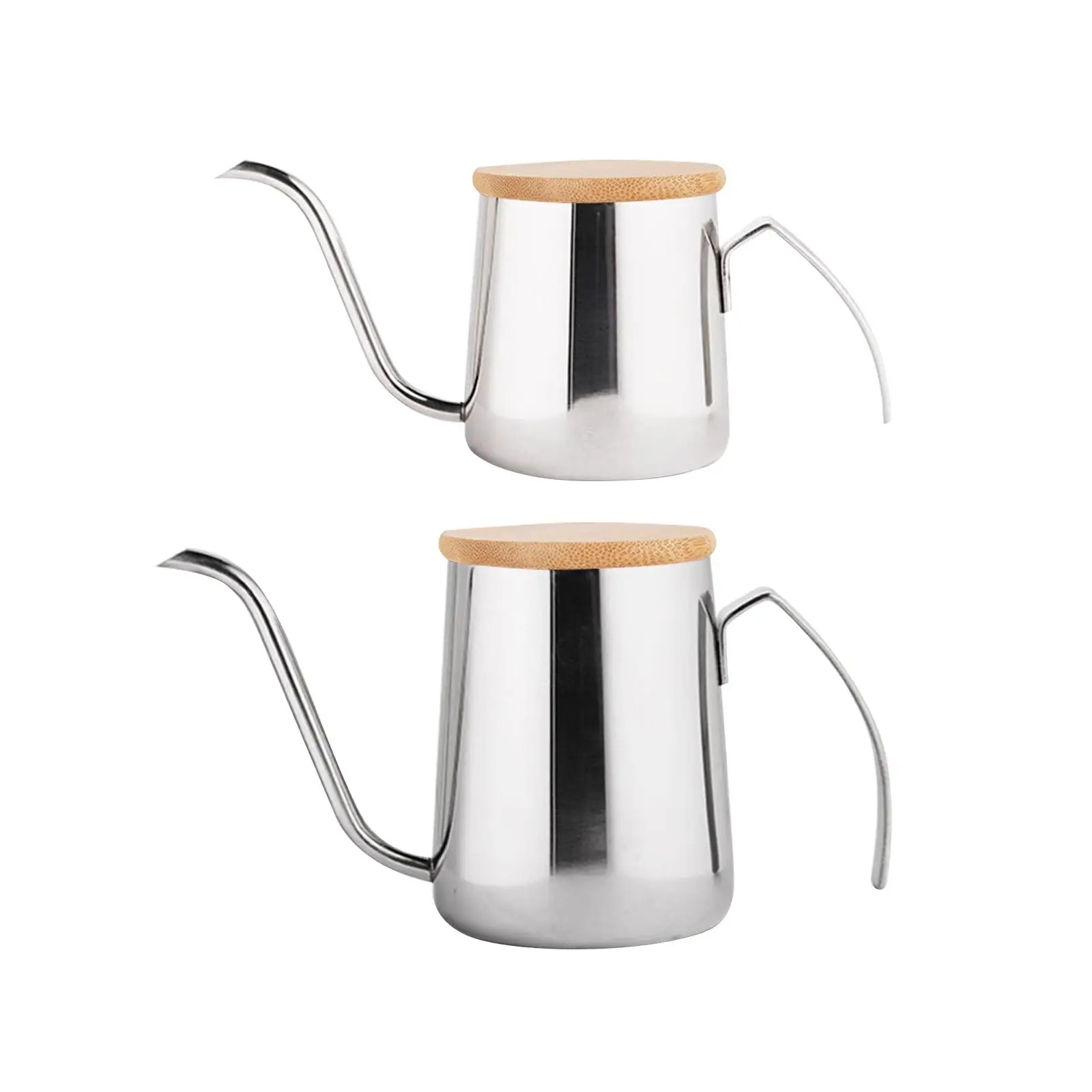 Stainless-Steel-Coffee-Drip-Kettle-with-Lid-Gooseneck-Kettle-Coffee-Pot ...