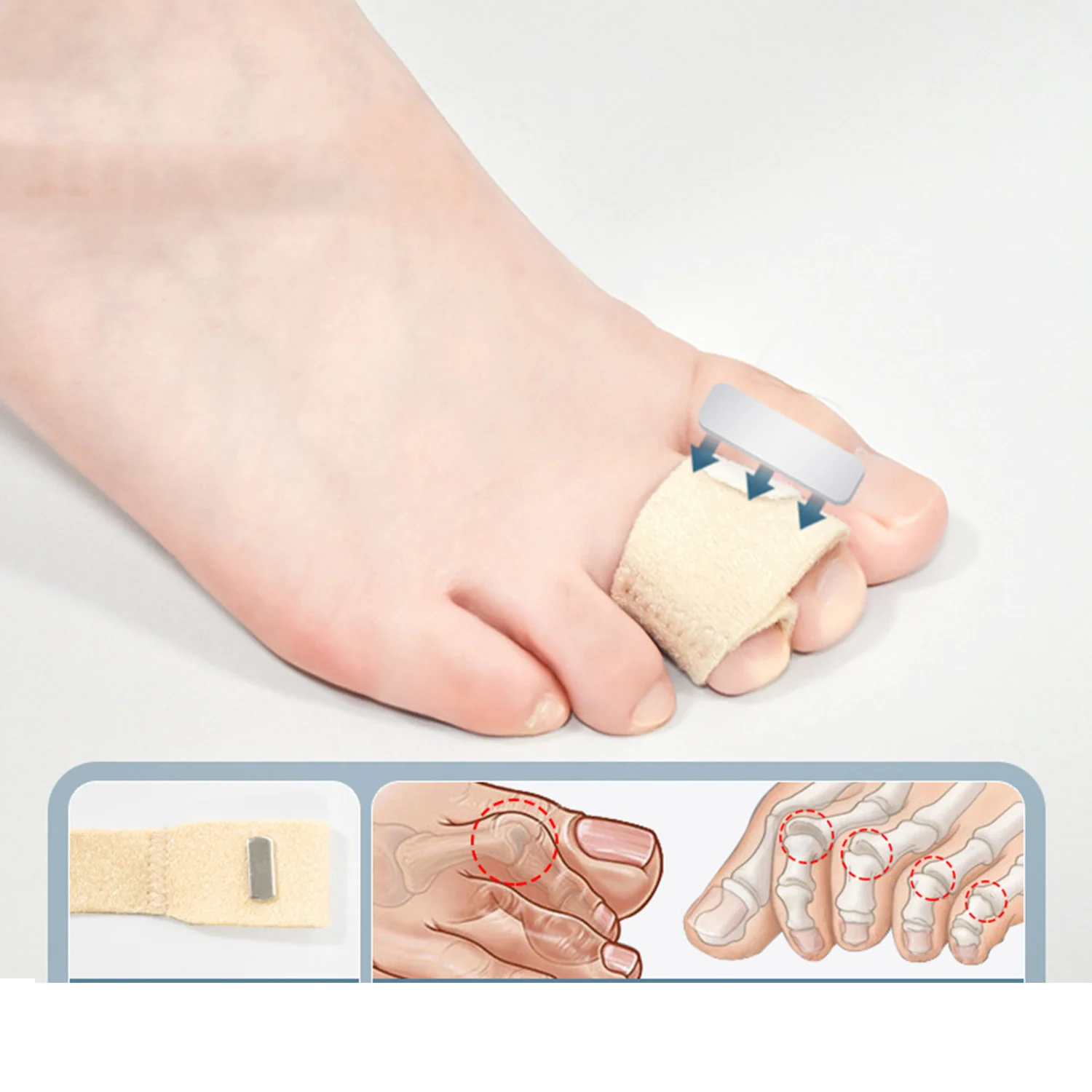 Hammer-Toe-Straightener-Toe-Splints-Cushions-Bandages-for-Correcting ...