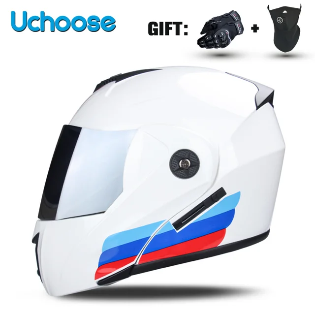 Uchoose Unisex Motorcycle Helmet DOT Certification Double Lens Cross ...