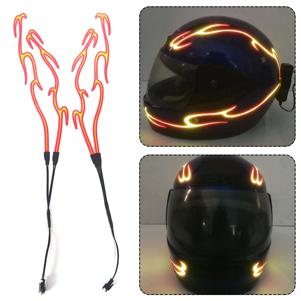 4 In 1 Motorcycle Helmet Led Cold Light Waterproof Strip Sticker ...