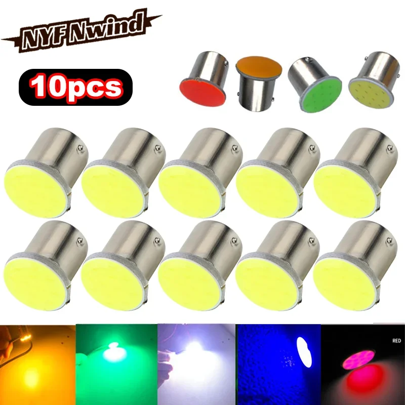 10-PCS-Car-LED-Bulb-P21W-1156-Ba15s-COB-12SMD-Turn-Signal-Light-COB-12V ...