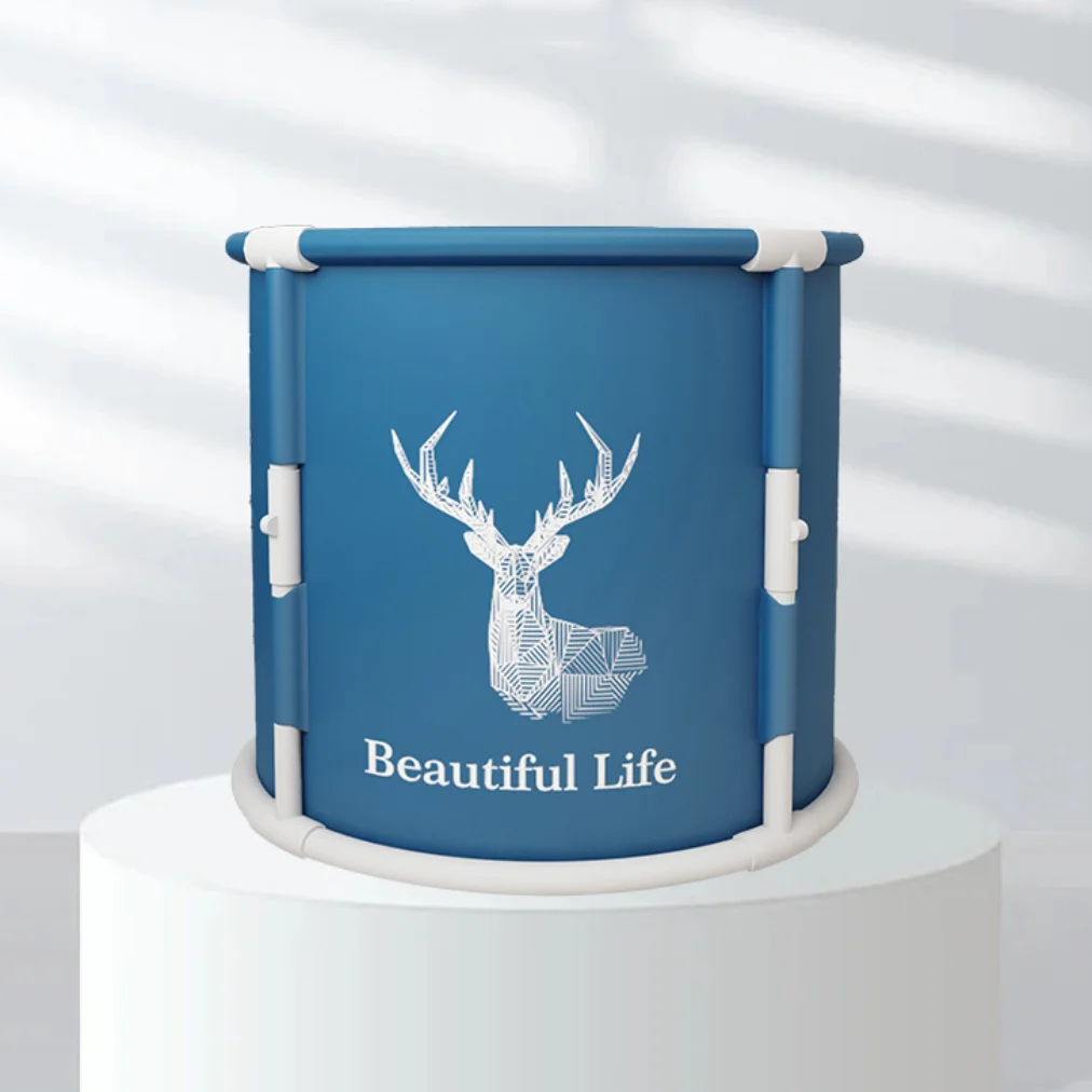 Free-Installation Collapsible Bath Bucket Thicken Shower Barrel Large ...