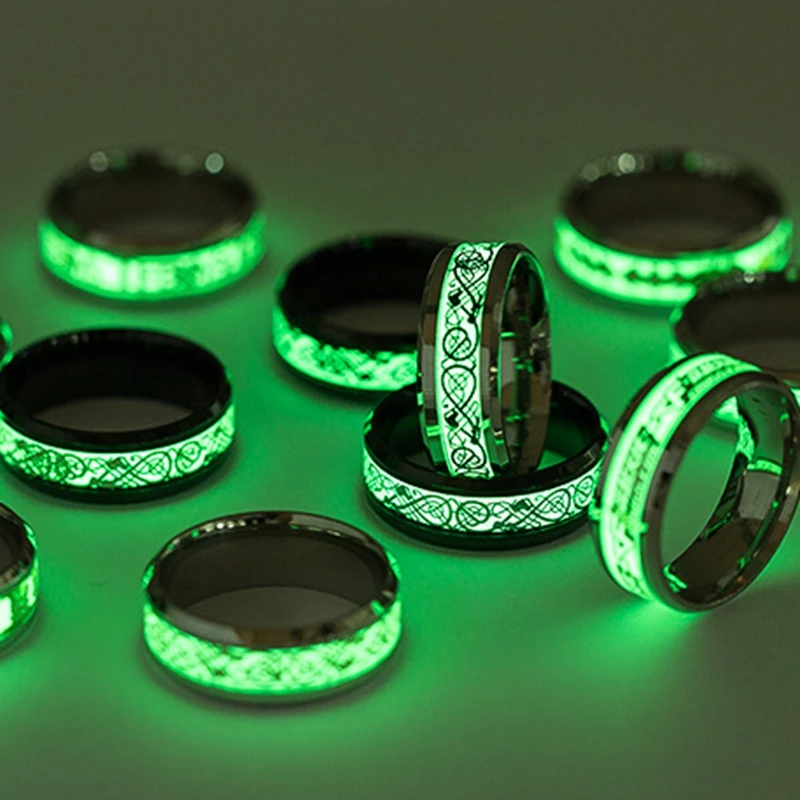 Fashion-Luminous-Dragon-Ring-Love-Heart-Retro-Stainless-Steel ...
