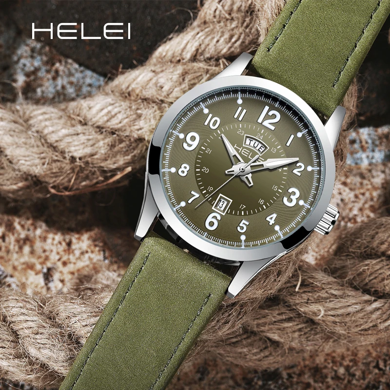 HELEI-new-avant-garde-KHAKI-FIELD-field-series-multifunction-quartz ...