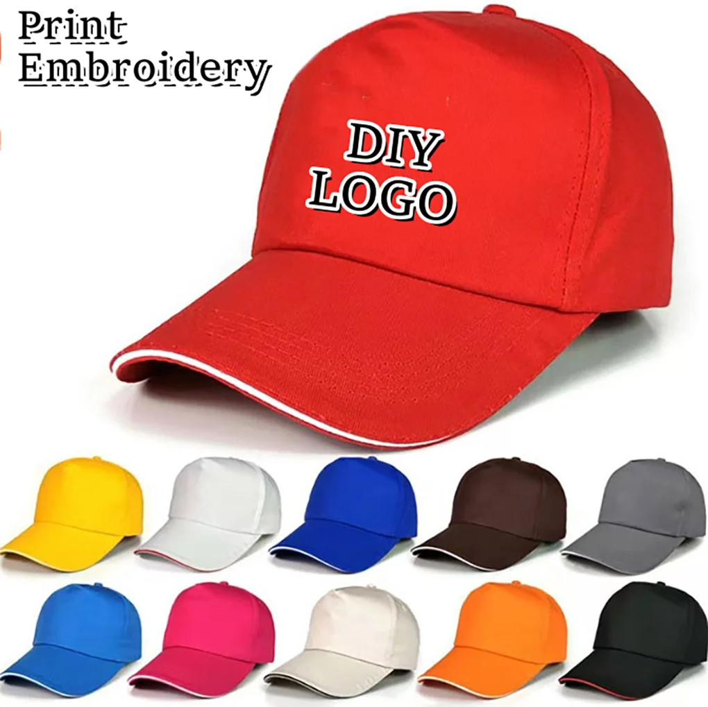 Custom-Logo-Front-Back-and-Both-Sides-Baseball-Caps-Cotton-Sports-Caps ...