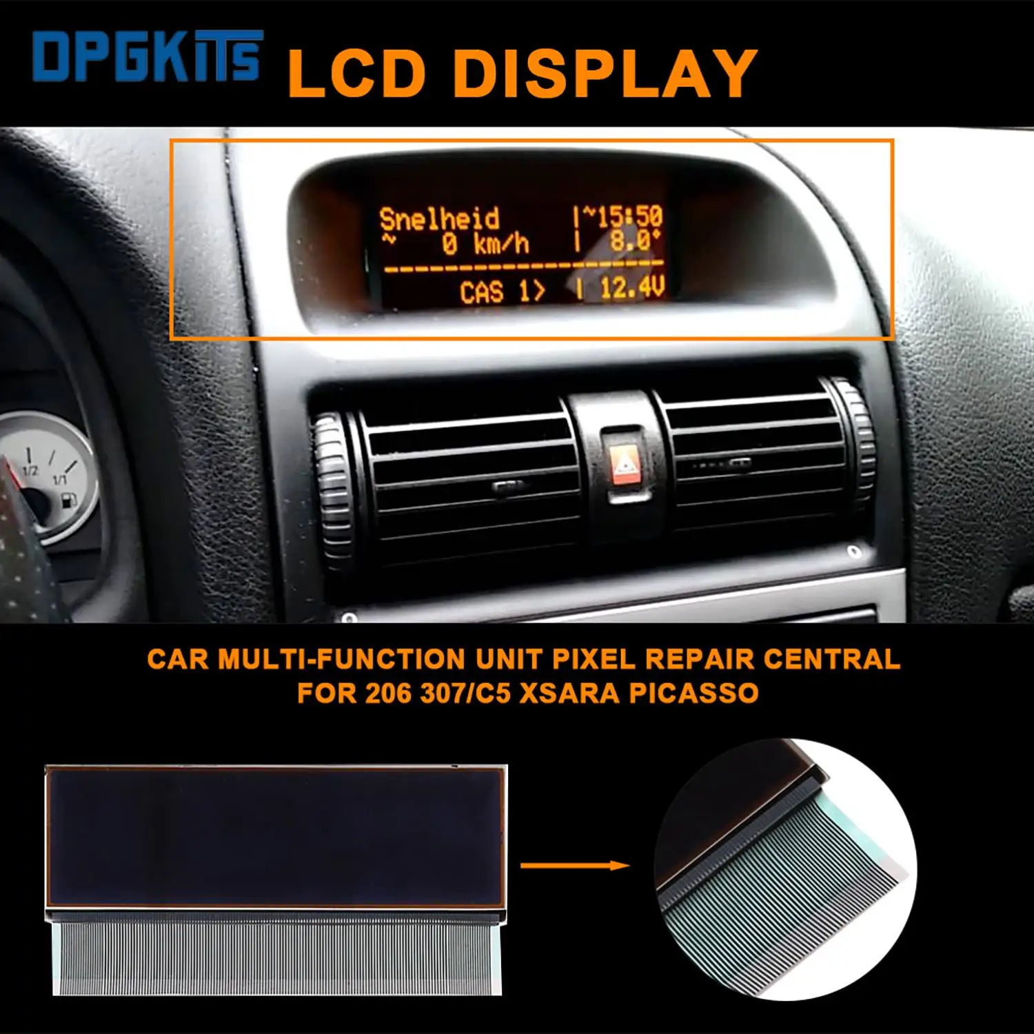 1PC-Car-Central-Navigator-LCD-Screen-Display-For-Peugeot-206-307 ...