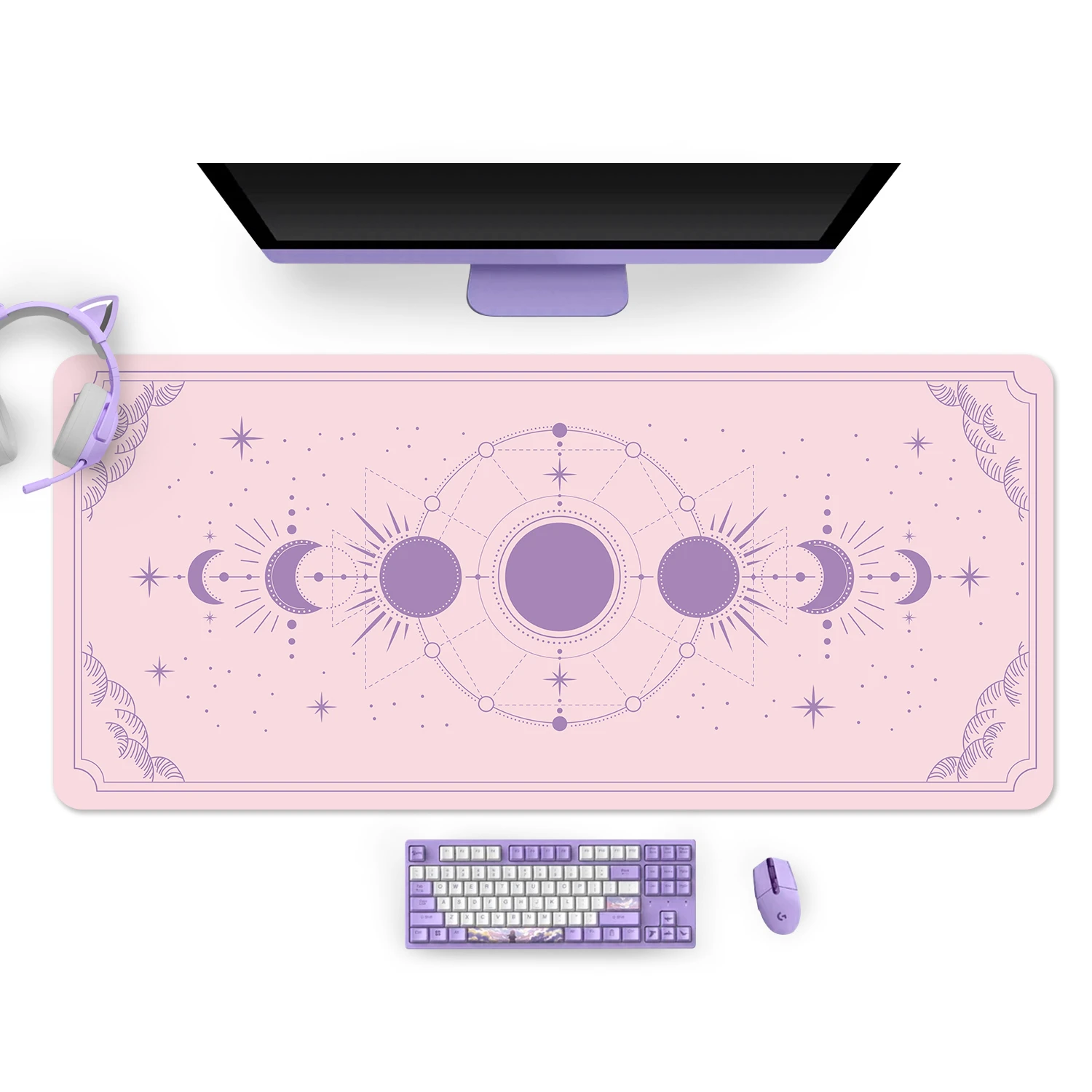 Extra Große Kawaii Lila Gaming Maus Pad Mond Phase Magie Celestia XXL ...