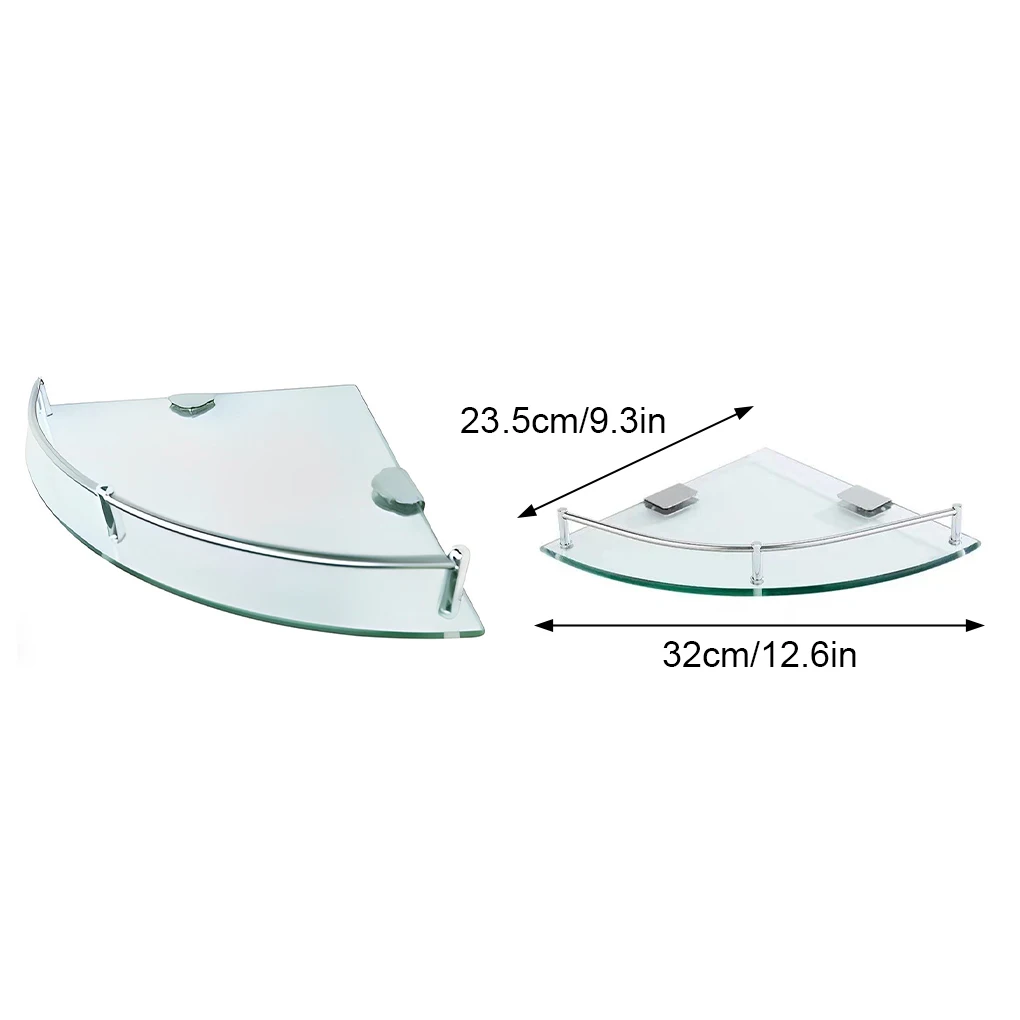 Porte accessoire,HOShelves-Étagère d'angle murale en verre,rangement ...