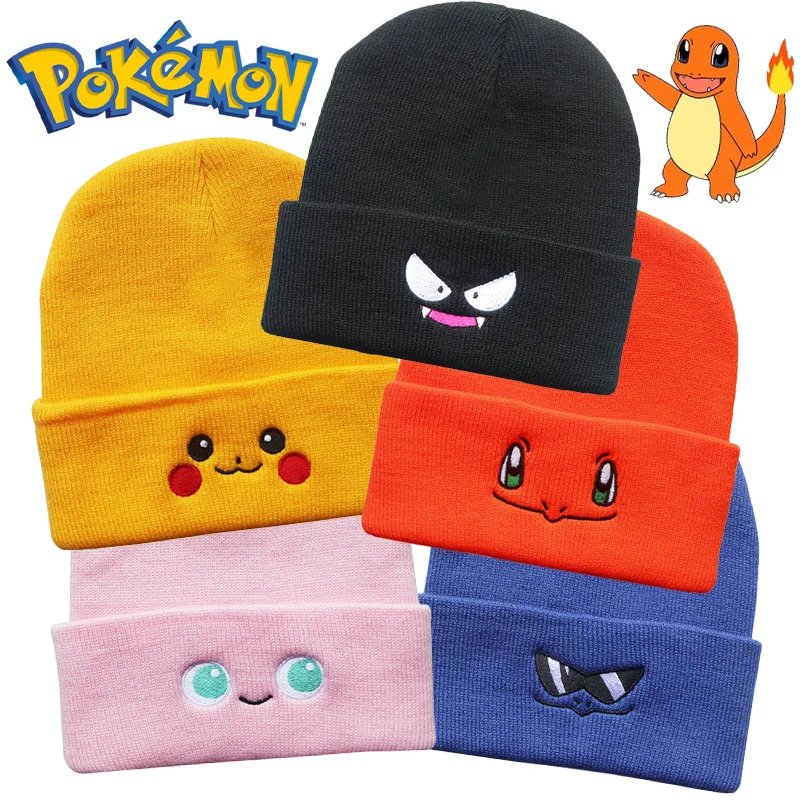 Pokemon-Pikachu-Anime-Knitting-Beanies-Hat-Men-Women-Solid-color ...