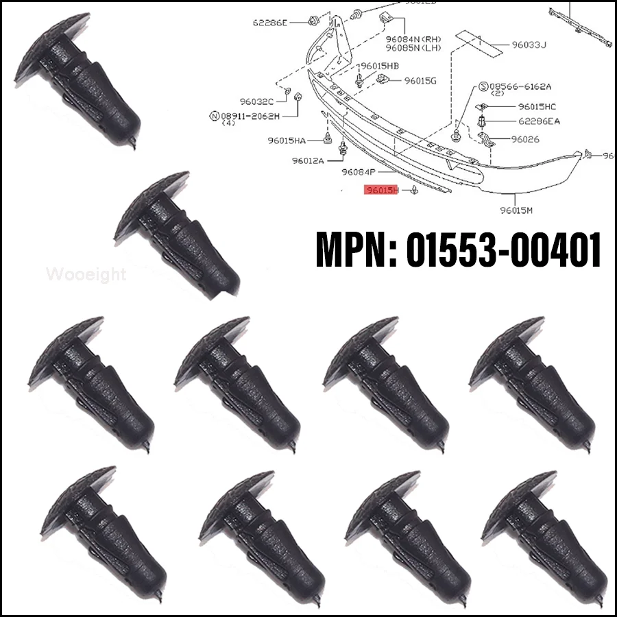 Wooeight-OEM-01553-00401-Black-Nylon-Rivet-Panel-Range-Retaining-Clip ...