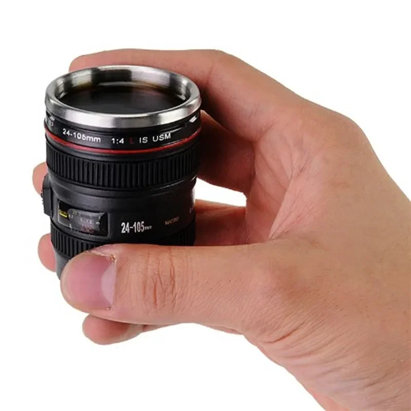 50ml Camera Lens Cups Mugs ABS+Stainless Steel Emulation Camera Thermos ...