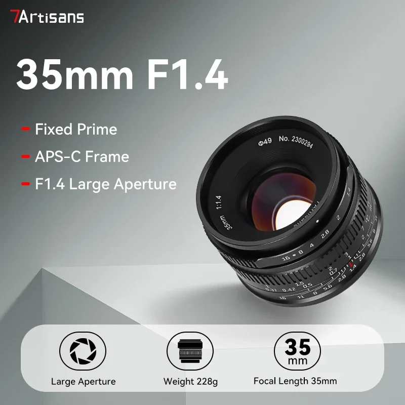 7artisans 35mm F1.4 Mark II APS-C Prime camera Lens For Micro 4/3 ZVE10 ...
