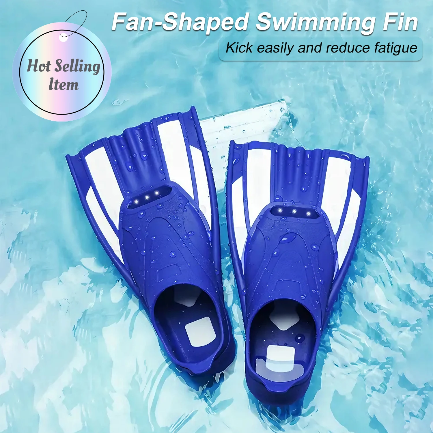 Professional Swimming Training Short Fins Comfort Non-Slip Adjustable ...