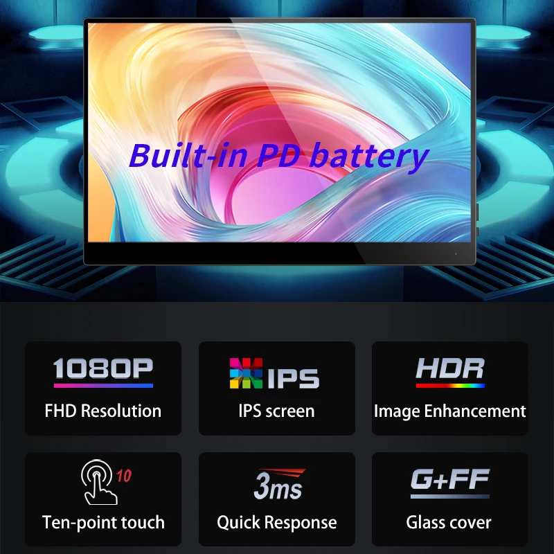 16 Inch Touchscreen Portable Monitor Ultra-Slim 1920*1200 16:10 IPS ...