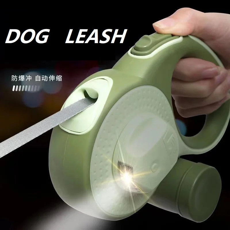 Retractable-Dog-Leash-with-Flashlight-and-Poop-Bag-Dispenser-Huayang ...