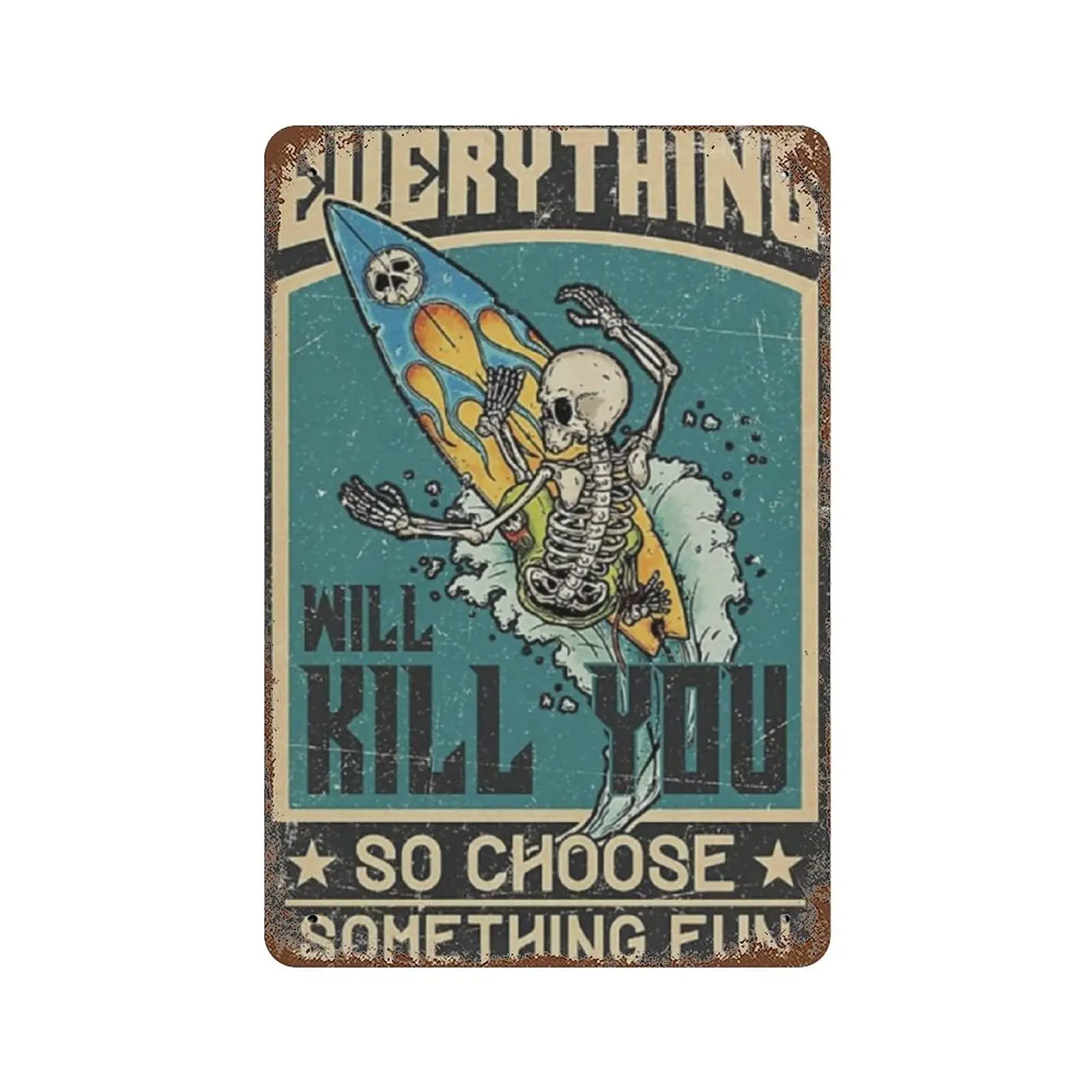 Metal-tin-sign-Retro-Style-Novelty-poster-Iron-Painting-Surfing ...