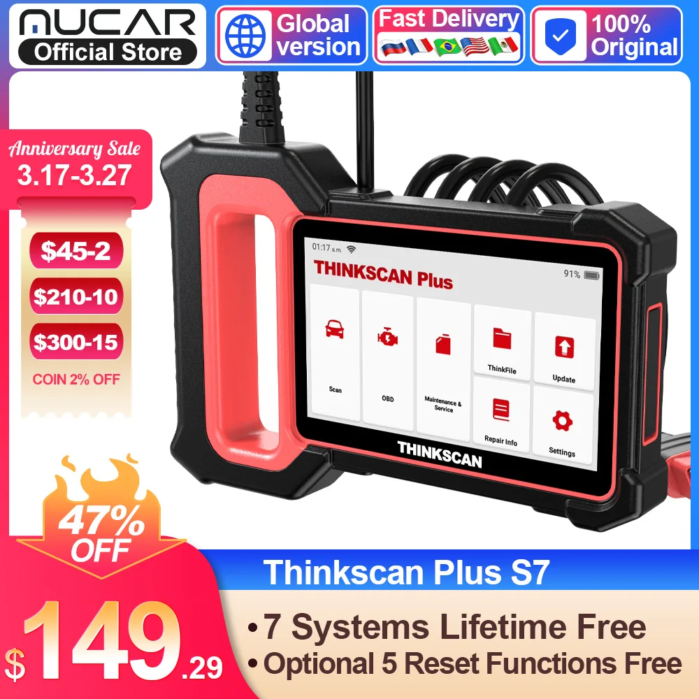 THINKSCAN-Plus-S7-S6-S4-Car-Diagnostic-Tool-ABS-SRS-TCM-Obd2-Code ...
