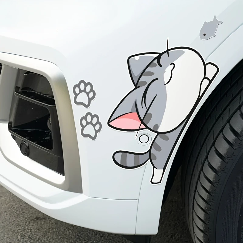 10pcs-Cat-Fish-Car-Stickers-Auto-Wheel-Brow-Bumper-Sticker-Scratches ...