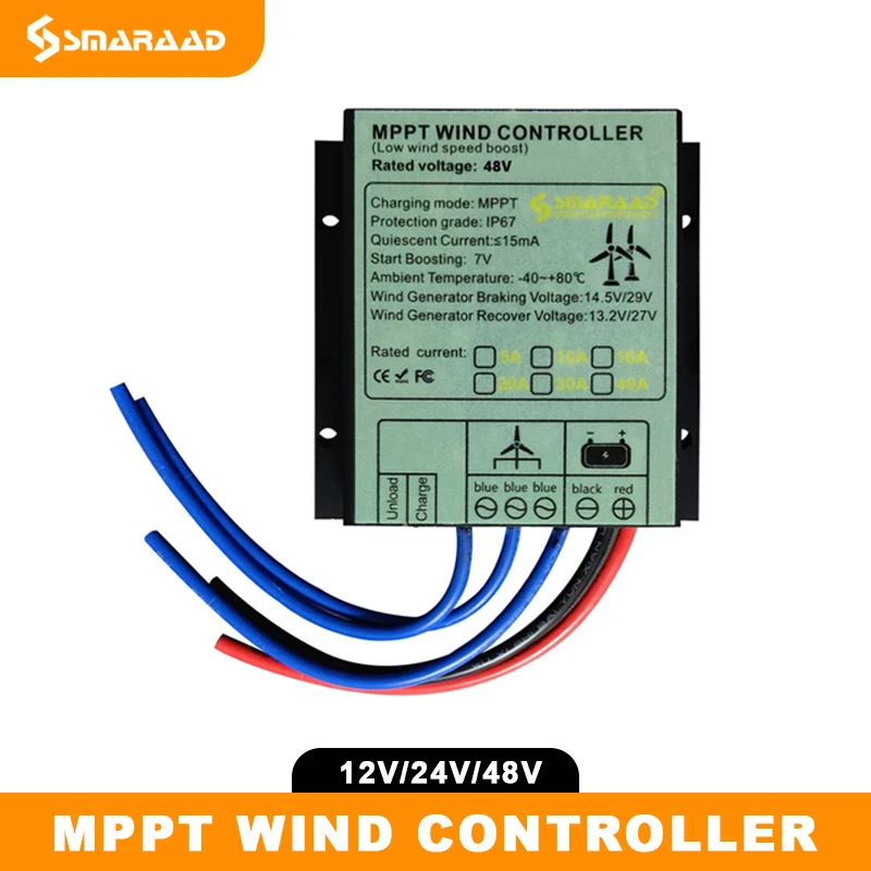 MPPT Wind Turbine Charge Controller Free Shipping 10A 40A Low Wind ...