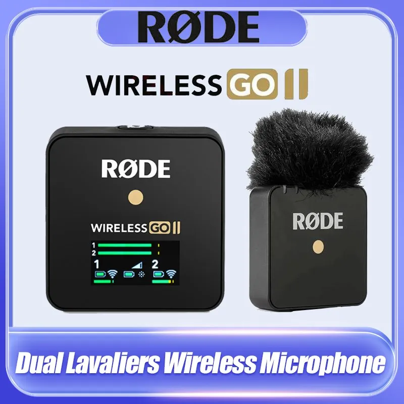 RODE-Wireless-Go-II-Dual-Lavaliers-Microphone-Wireless-Transmitter-Kit ...