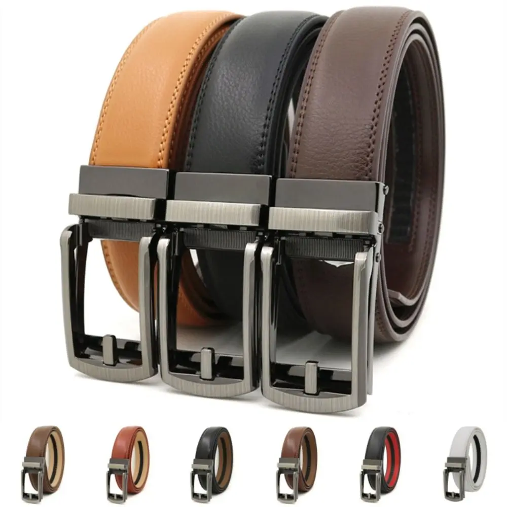 Men's Click Belt Automatic Buckle 110cm 120cm 130cm Comfort Leather ...