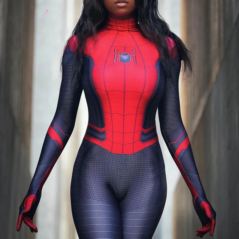 Disfraz de Spiderman para Mujer, Traje de Superhéroe, Fiesta, Cosplay ...