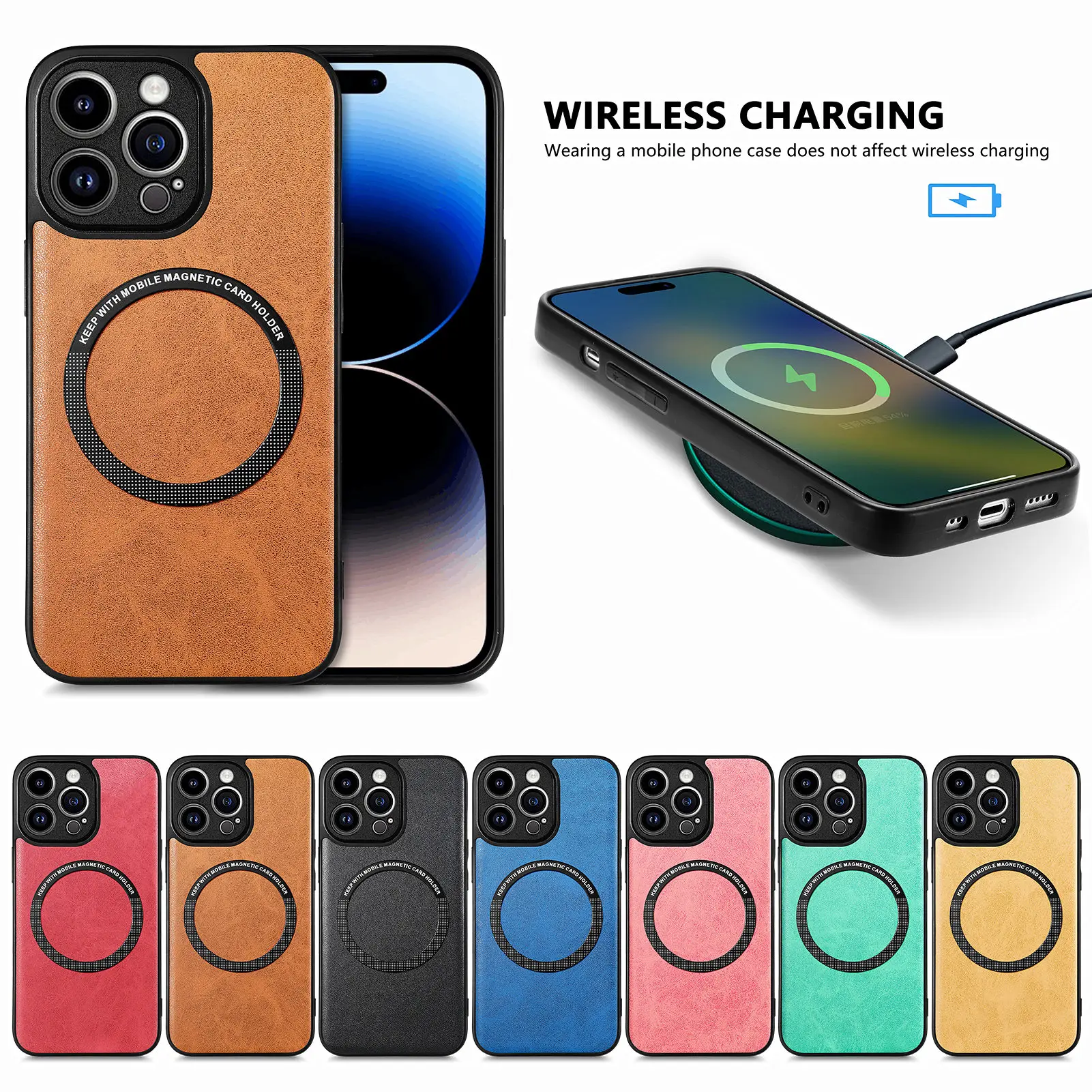 For Magsafe Magnetic Wireless Charging Case For iPhone 15 14 13 12 Mini ...