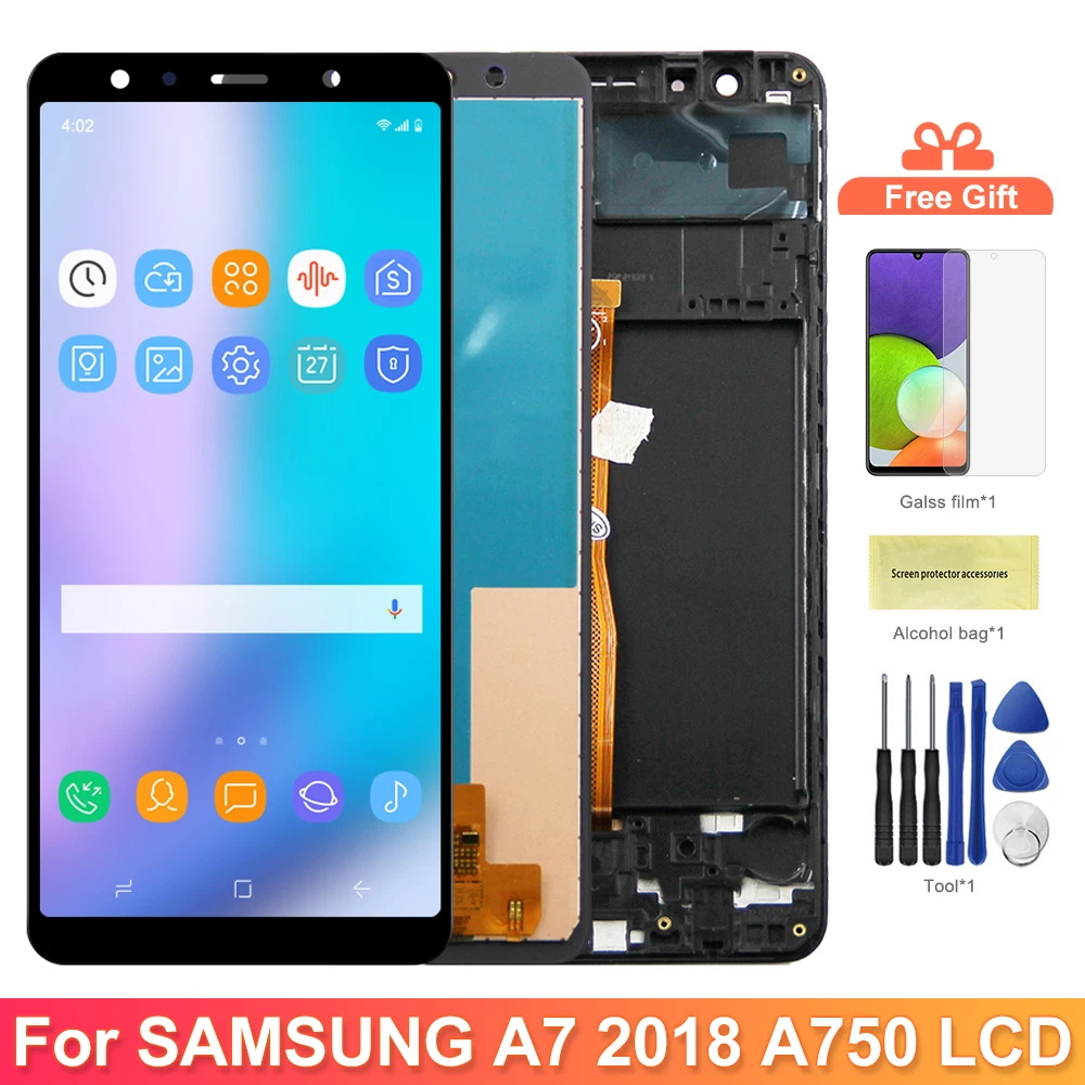 A750-A750F-A750FN-DS-Display-Screen-With-Frame-for-Samsung-Galaxy-A7 ...