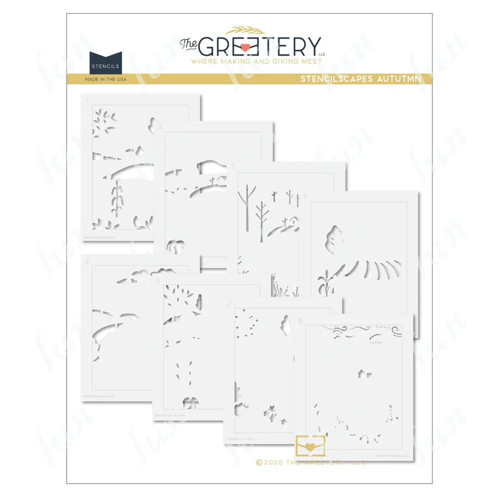 Scapes Autumn Stencils Layered Production Stencil Handmade Diy Hot Sale ...