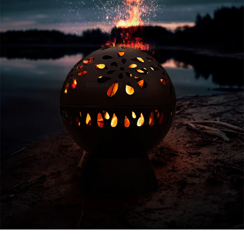 Round Fire Pit Globe