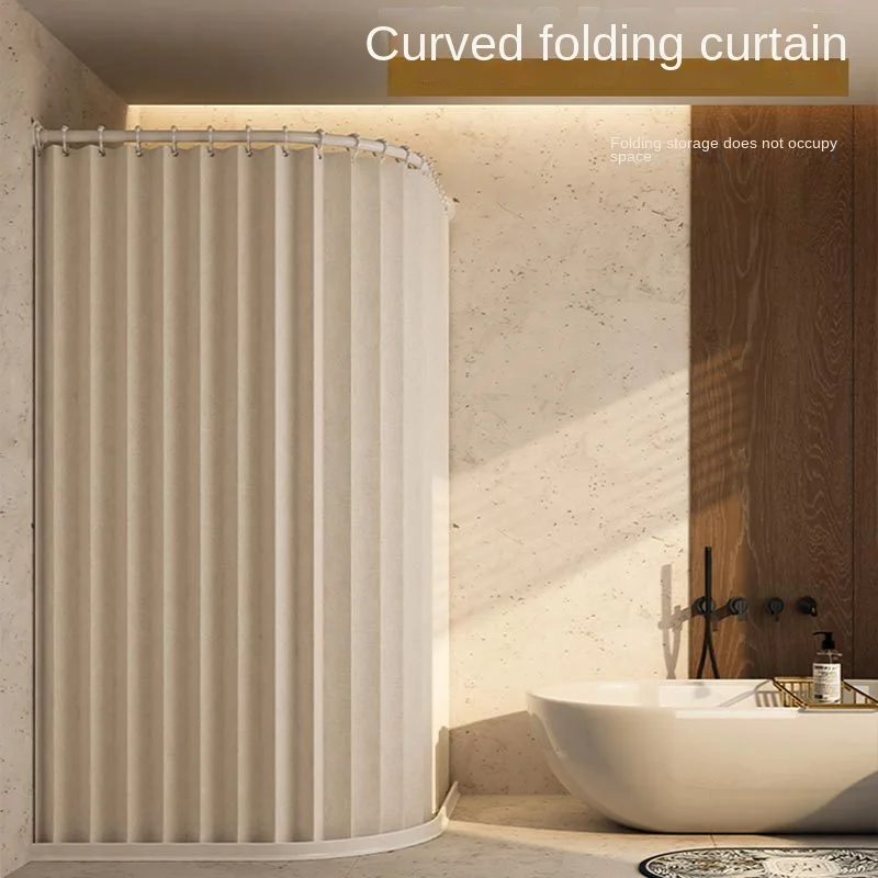 Toilet-Corner-Magnetic-Folding-Invisible-Shower-Curtain-Waterproof-and ...