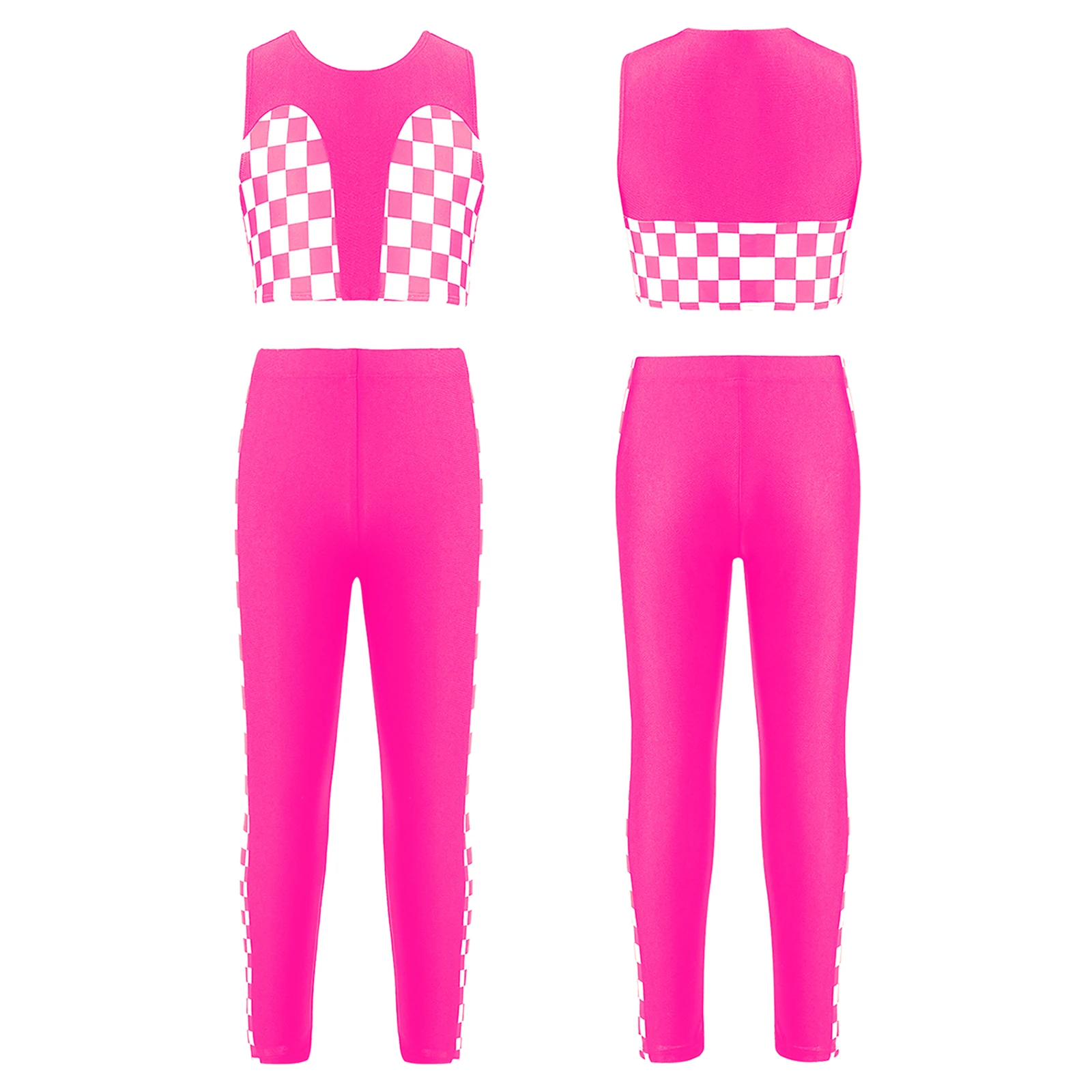 Kids Girls Child Sports Gymnastics Workout Outfits Ballet Dance Sets ...