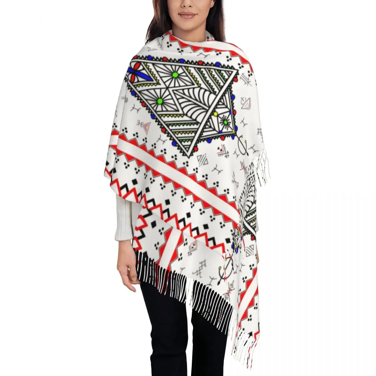 Fall Warm Scarves Africa Geometric Morocco Style Shawls Wraps ...