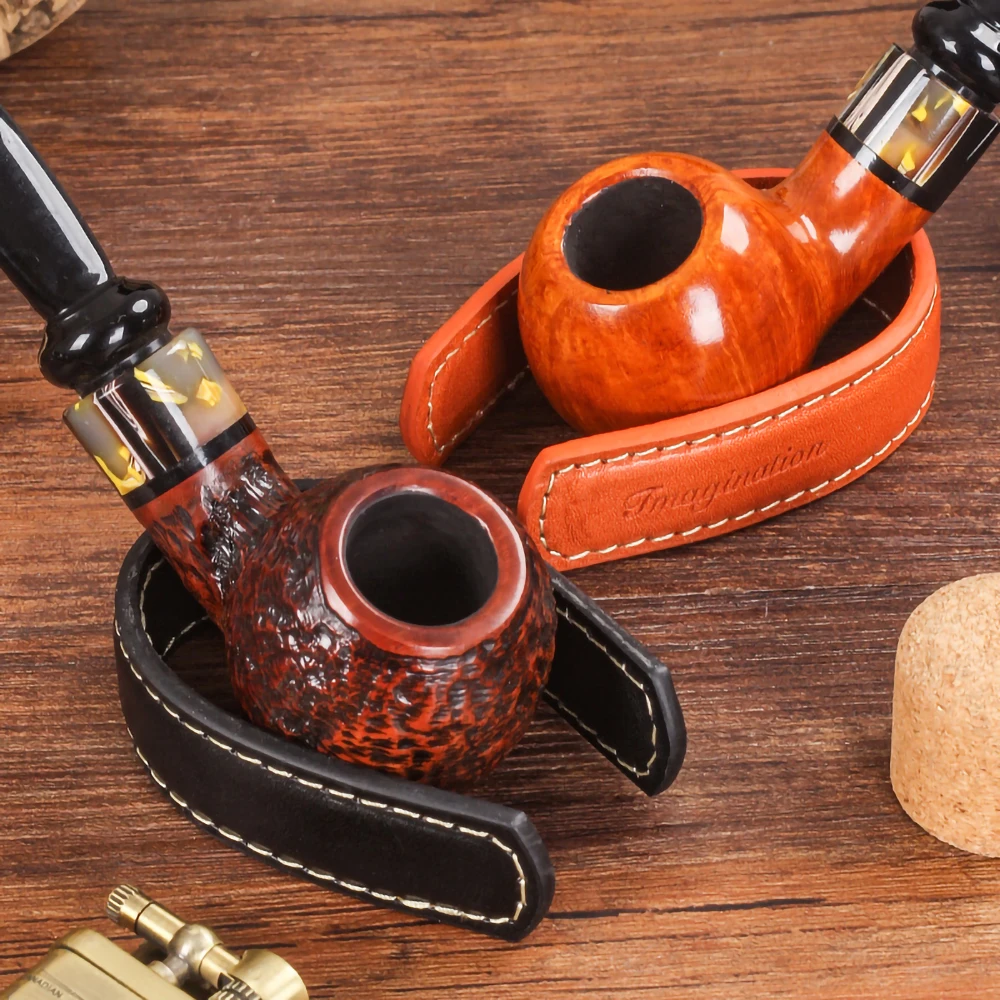 2-in-1-Smoking-Pipe-Holder-Genuine-Leather-Bracelet-Portable-Tobacco ...