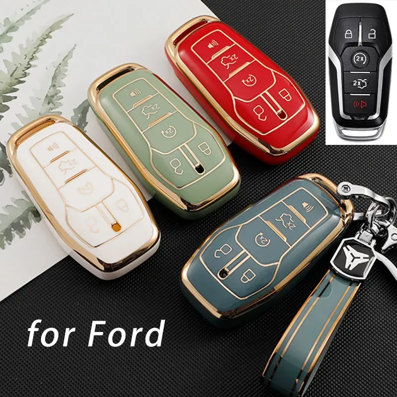 TPU Car Key Case Cover for Ford Fusion Mondeo Mustang F-150 Explorer ...