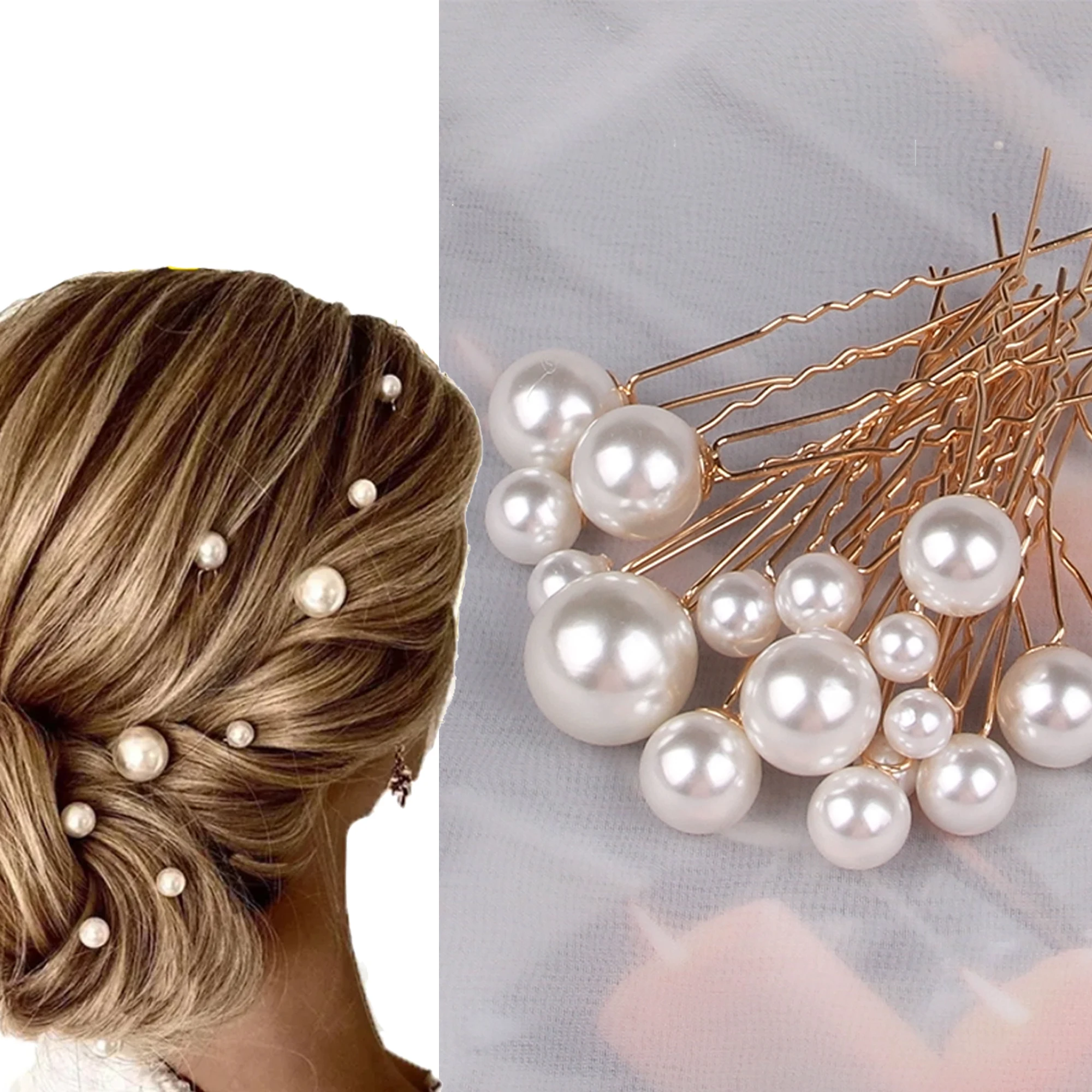 Fashion-Pearl-Bridal-U-shaped-Pin-Metal-Barrette-Clip-Hairpins ...
