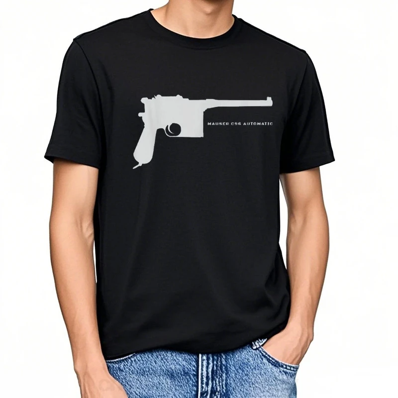 Mauser C96 Automatic WW1 German Pistol Gun Men T-Shirt Short Sleeve ...