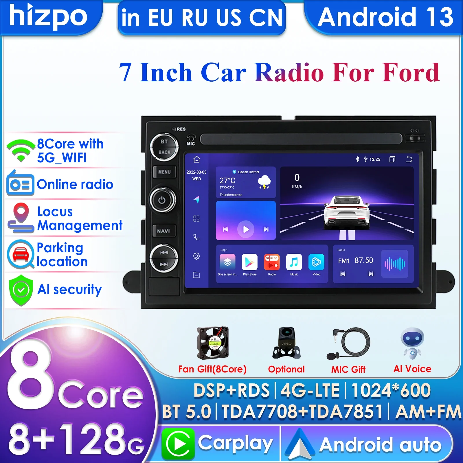 2din Android Autoradio for Ford F150 F250 F350 Mercury Lincoln Taurus ...
