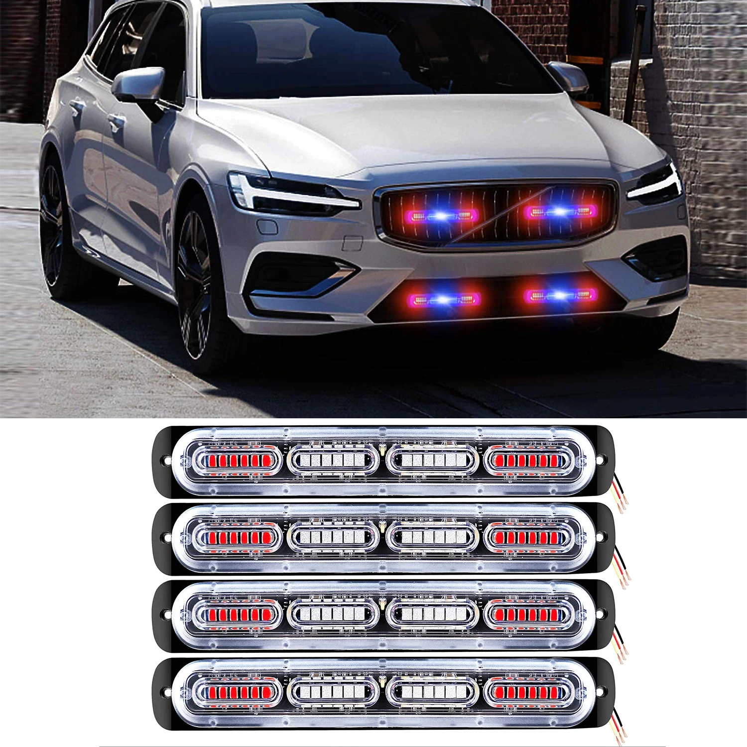 96LED-Car-Emergency-Strobe-Lights-Grill-Hazard-Warning-Signal-Lights ...