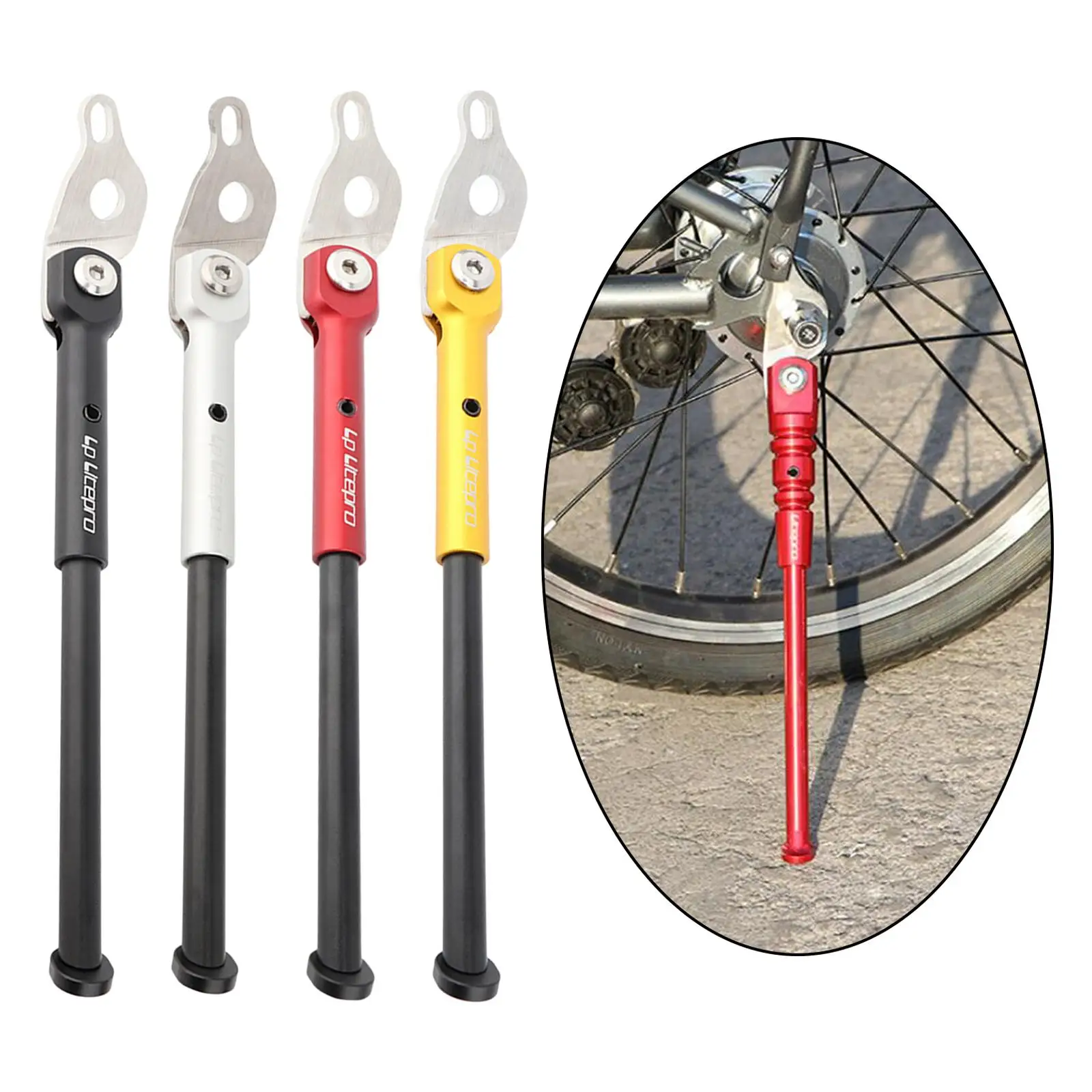 Anti-slip-Folding-Bike-Kickstand-16-in-Bicycle-Single-Leg-Rear-Mount ...