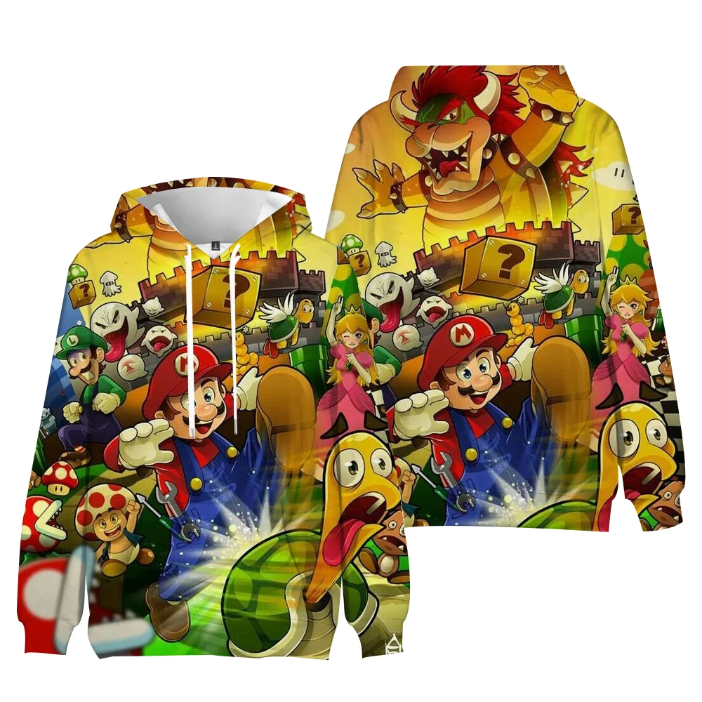Super Mario Bros. Super Mario Mario Sudadera con capucha informal Ropa ...