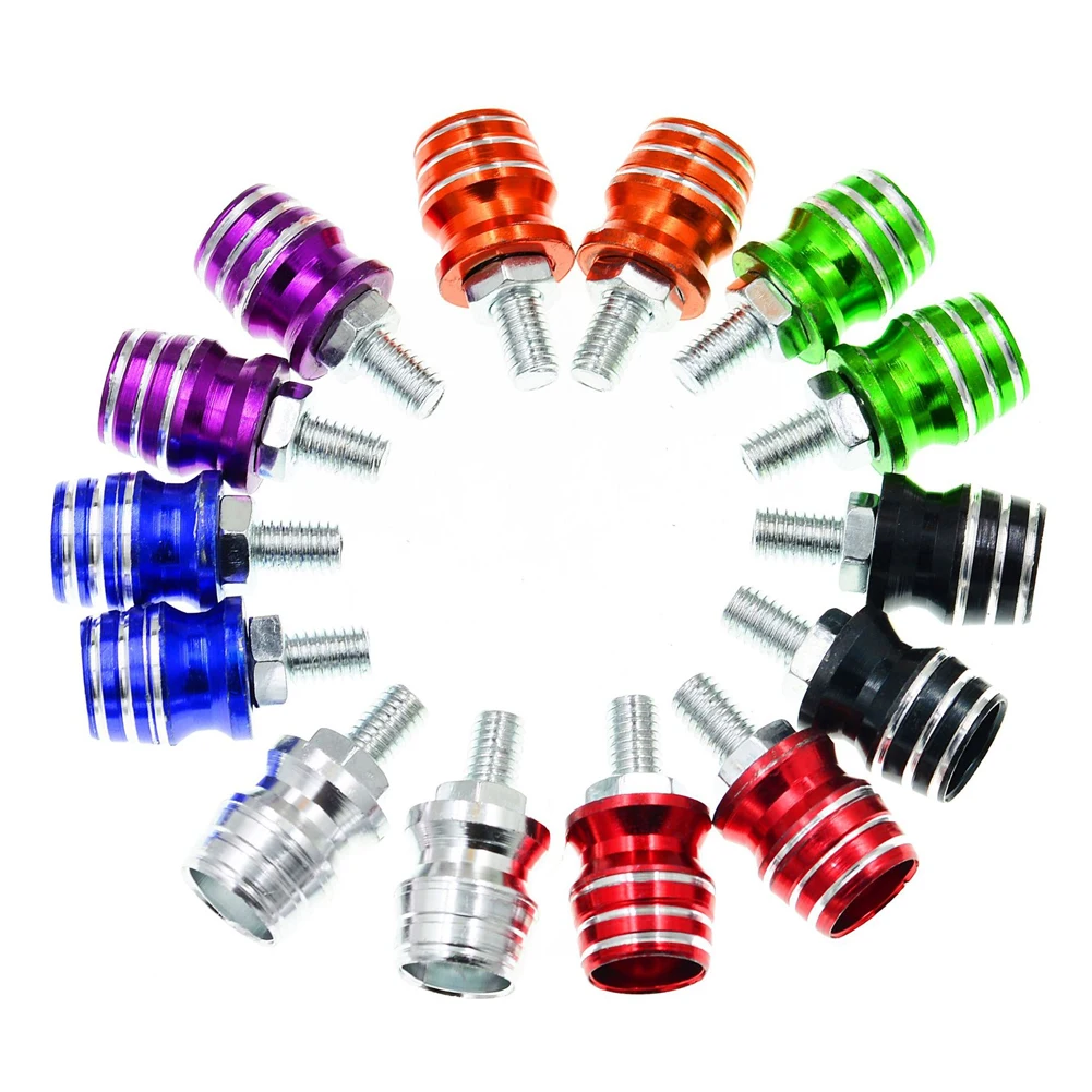 2Pcs 5mm Aluminum Motorcycle Stand Screws Swingarm Spools Slider Stand ...