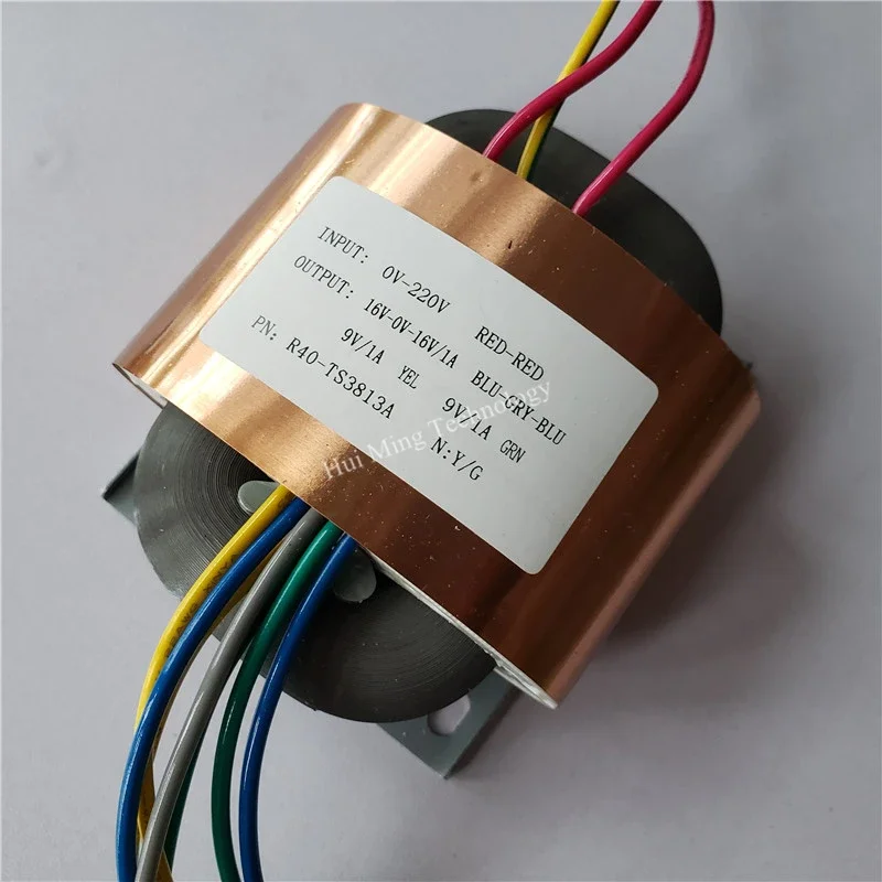 16V-0-16V-1A-2-9V-1A-R-Core-Transformer-50VA-R40-custom-transformer ...