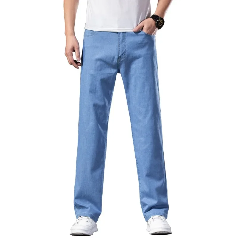 2022-Spring-Summer-Mens-Denim-pants-Light-Blue-Colors-Men-s-Loose-Fit ...