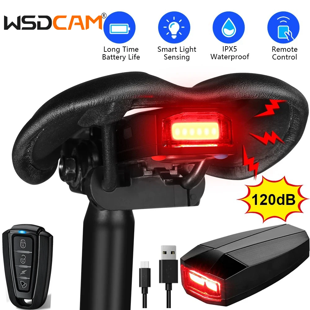WSDCAM-Waterproof-Wireless-Bike-Alarm-Bicycle-Rear-Light-Anti-theft ...