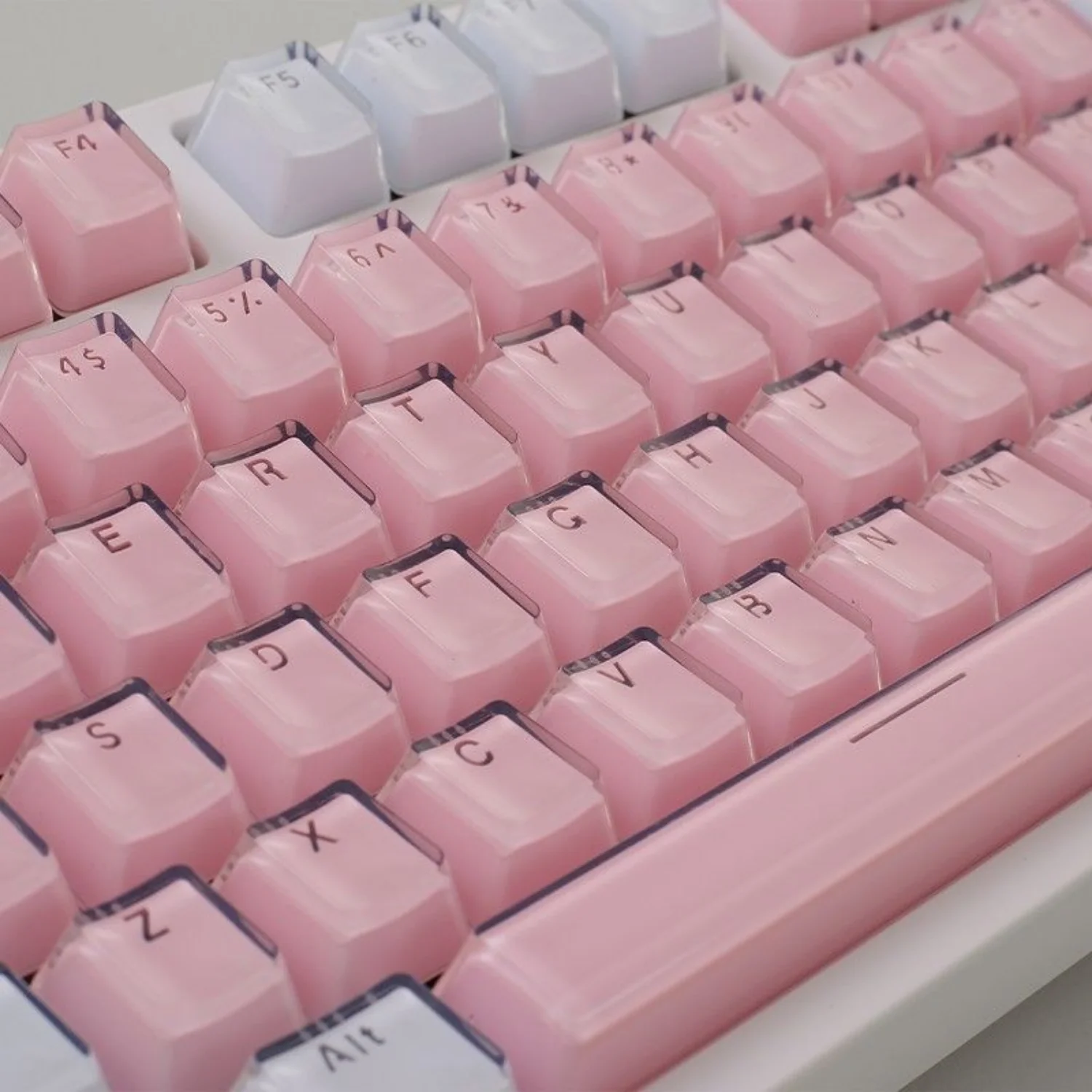 Crystal-Jelly-OEM-Keycaps-ABS-104-Keys-2-Color-Molding-Translucent-for ...