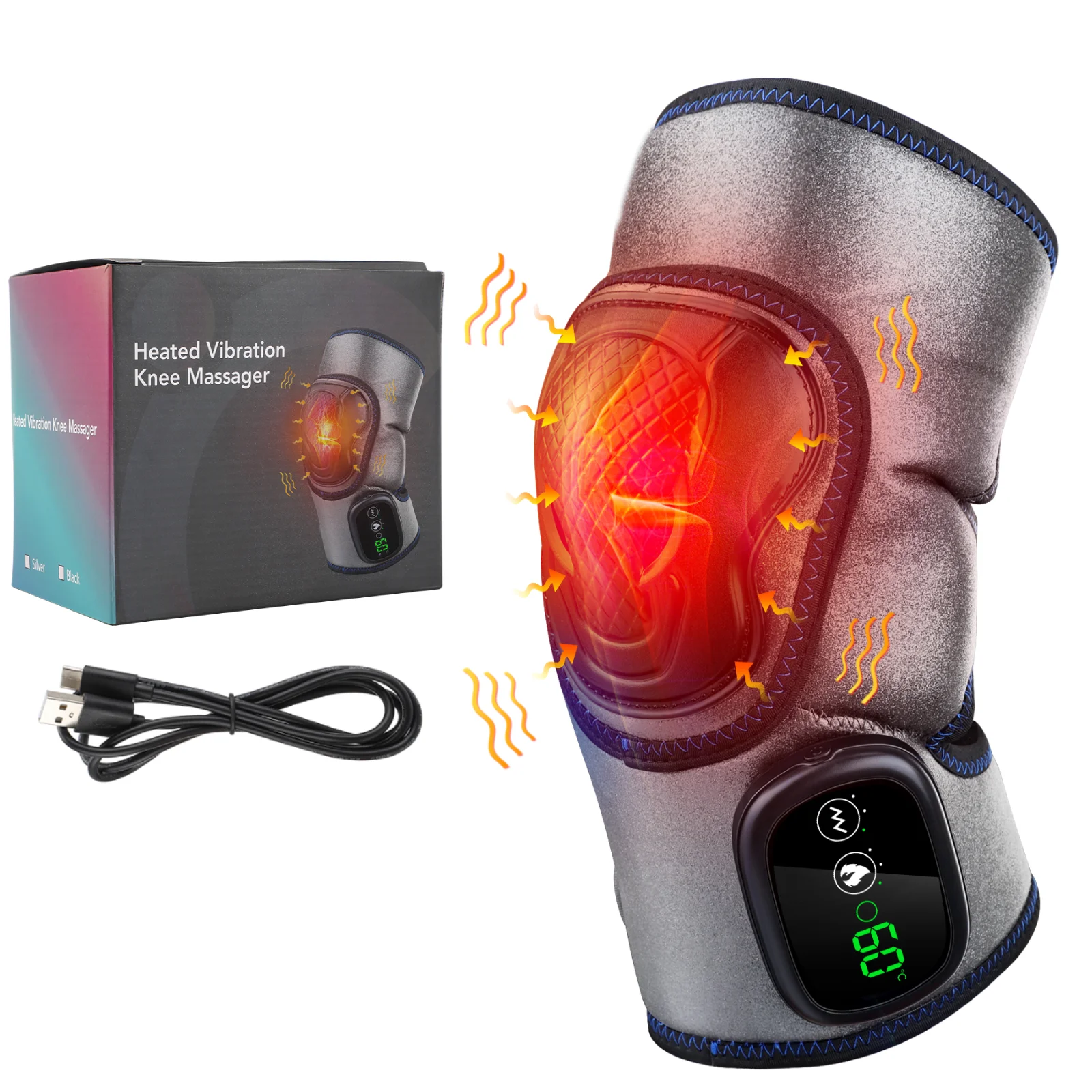 New-Electric-Heated-Knee-Massager-Far-Infrared-Joint-Physiotherapy-Pain ...