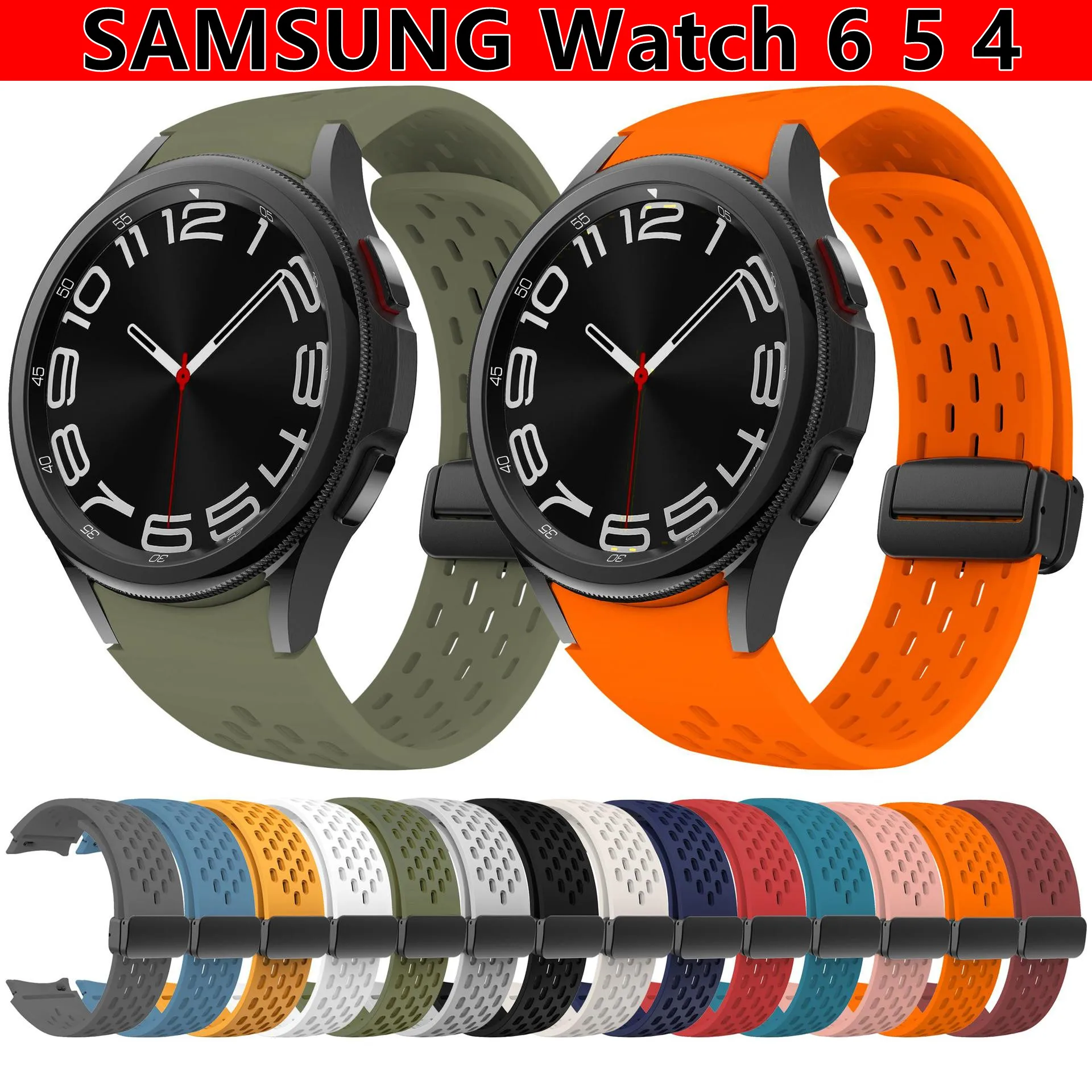 20mm-watch-Strap-For-Samsung-Galaxy-Watch-5-4-44mm-40mm-band-Silicone ...