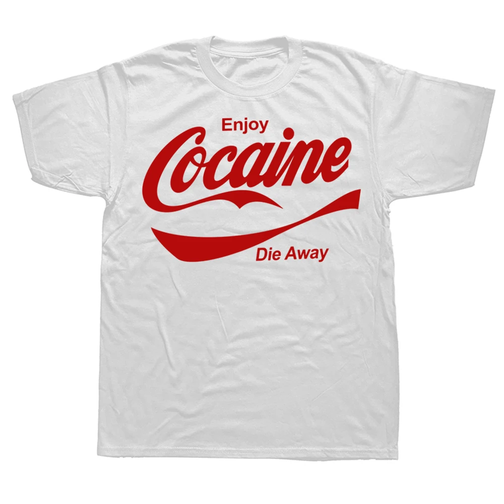 Novelty Awesome Enjoy Cocaine Classic T Shirts Graphic Cotton ...
