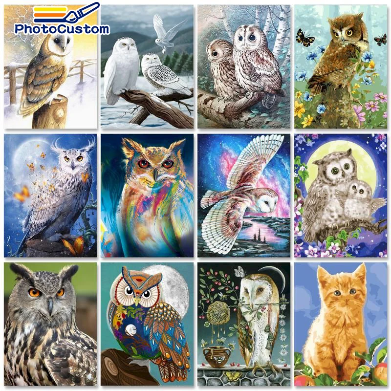 PhotoCustom-Modern-Painting-by-numbers-Animals-Handmade-Picture-Paint ...